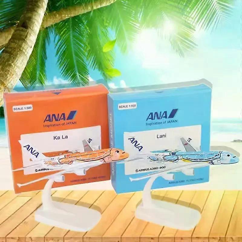 2025 New 14CM 1/500 Scale Airbus A380 Japan ANA Airlines Blue Turtle ...