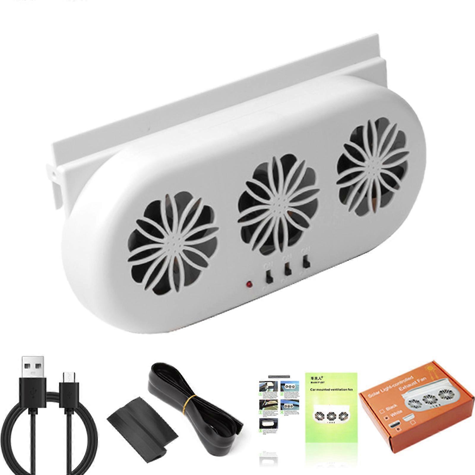 Solar Power Car Coolers Window Radiator Exhaust Fan Auto Air Vent ...