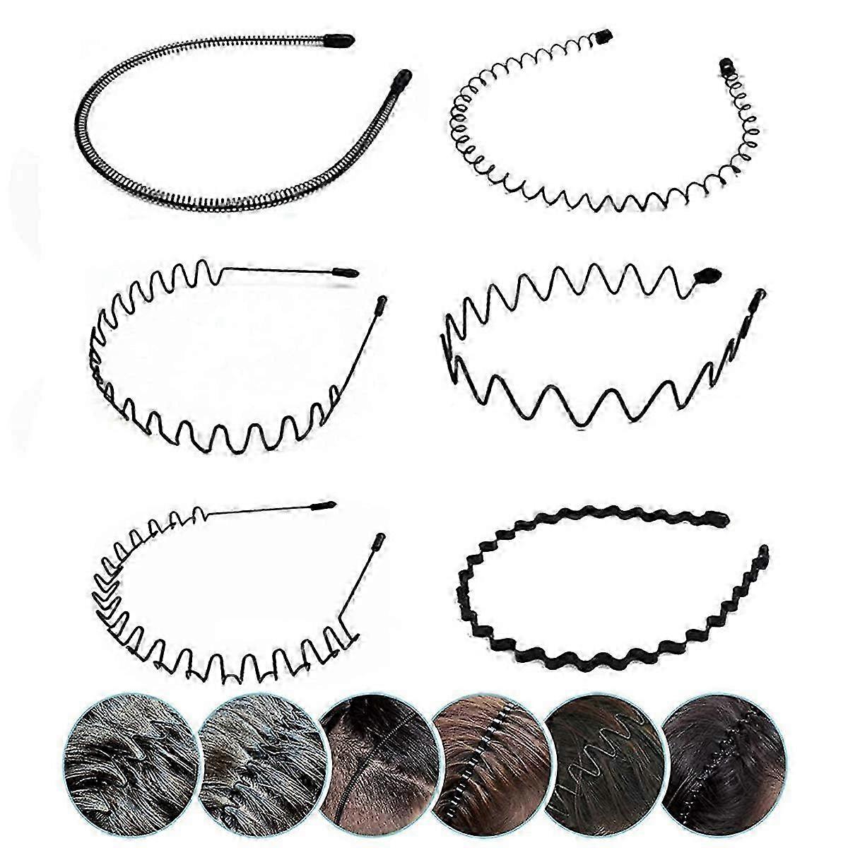 Elastic Wavy Spring Wave Hair Bands, Multi-Style Non-slip Metal Hair ...