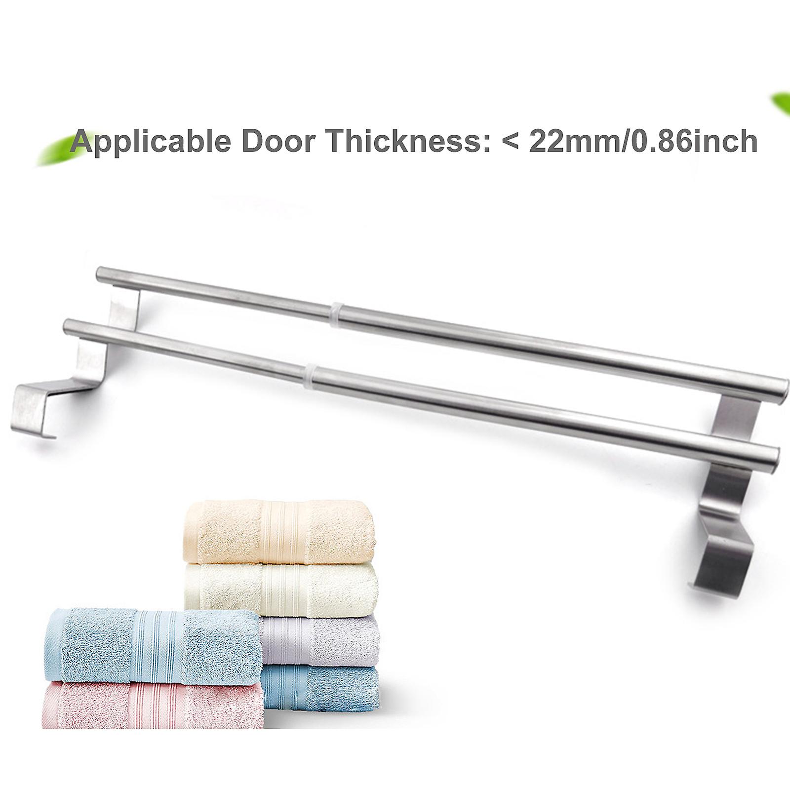 Expandable Double Towel Hanger Over Cabinet Cupboard Doors Stainless ...