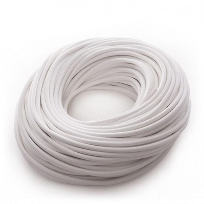 White Fabric Round Electric Cable 2 Core 2x0.75 | Fruugo UK