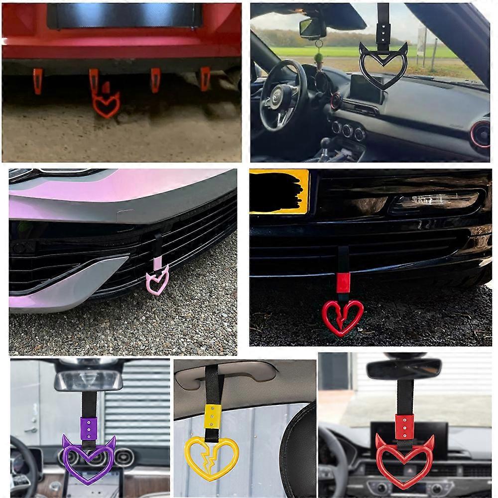 Car Tow Strap Tsurikawa Handle Strap Drift Universal JDM Cute Ring Bus ...