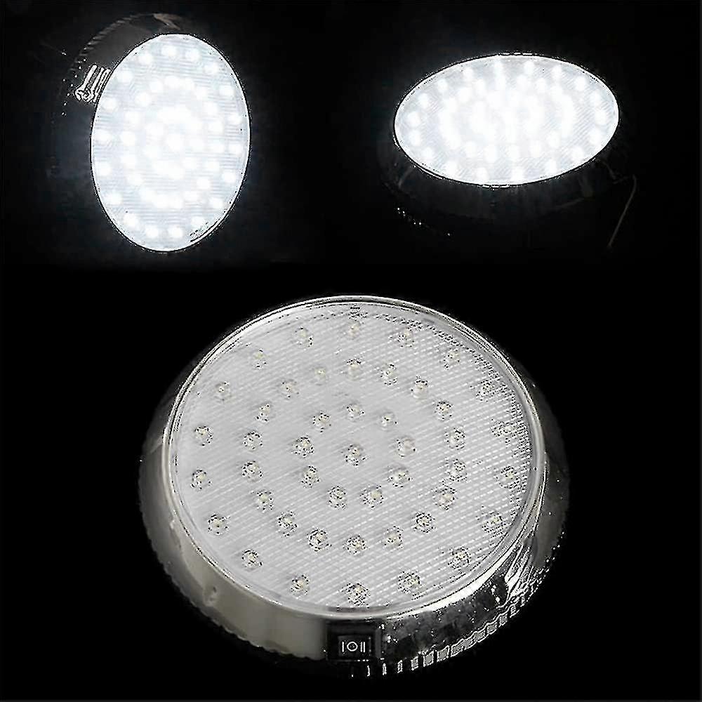 Rv Interior Light, 2 Pcs 12v Led Ceiling Dome Roof Light 46 Led Caravan ...
