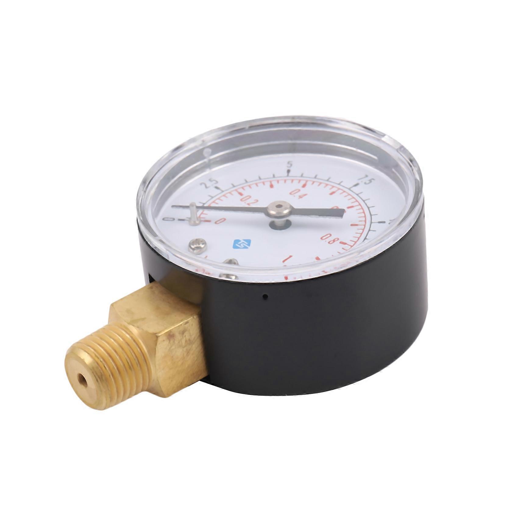 0-1bar 50mm Water Pressure Gauge Meter 1/4 inch NPT Thread Manometer ...