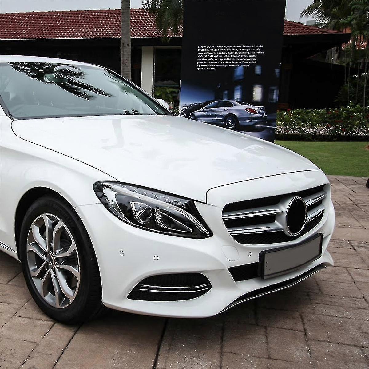 2024 Front Bumper Grille Fog Light Cover & Chrome Trims for C Class ...