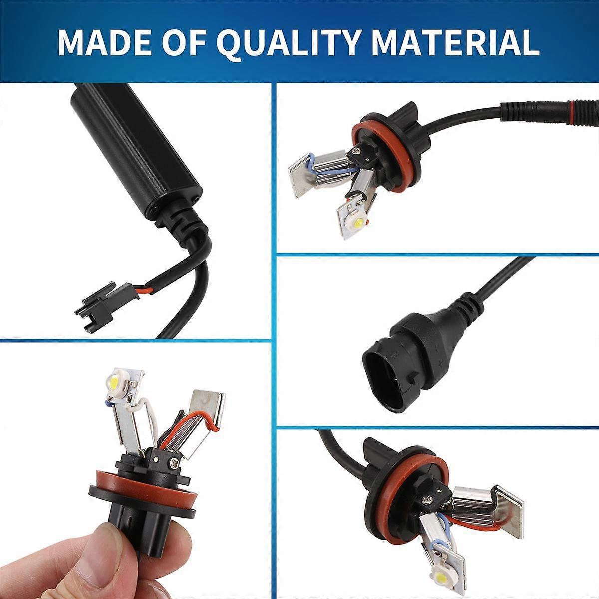 2Pcs Car LED Angel Eye Light 6000K H8 Light Bulb for E82 E87 E90 E91 ...