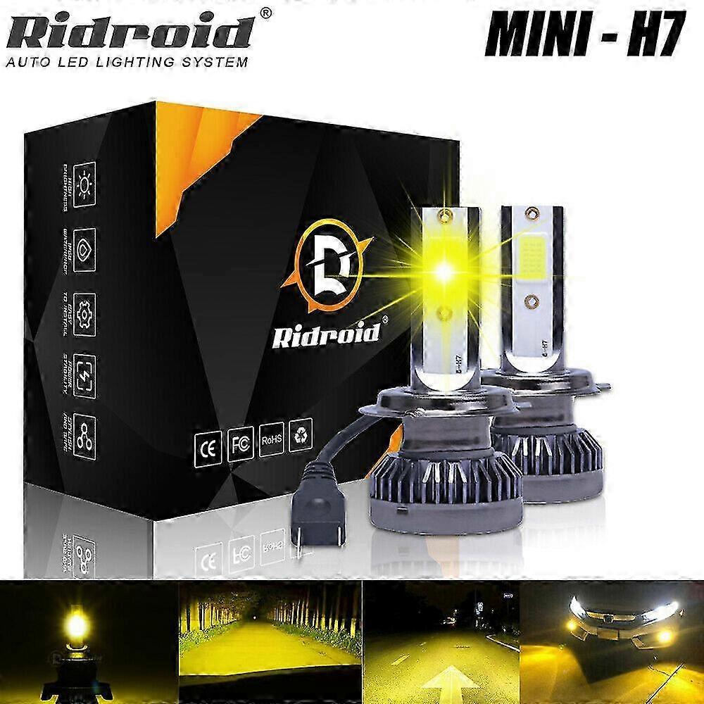 H7 LED Headlight Bulb Kit High Low Beam 120W 26000LM Super Bright 3000K ...