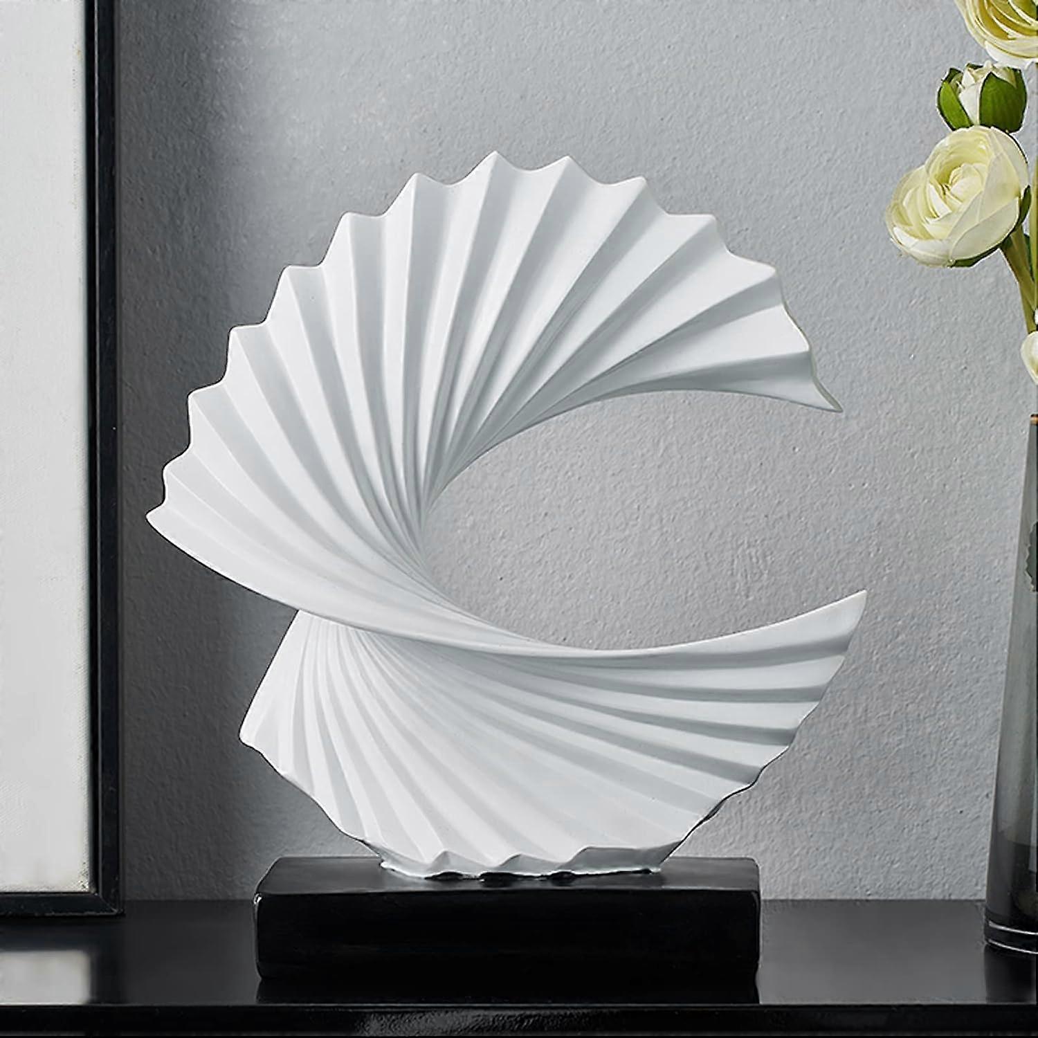 Modern Day Accents Abstract Sculpture Black Base Ocean Wave Tabletop ...