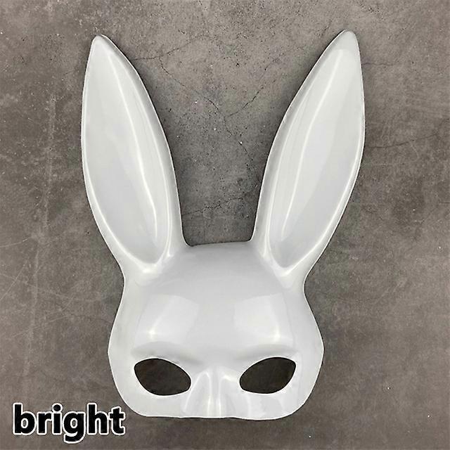 Half Face Rabbit Mask Black White Halloween Mask Christmas Bar ...