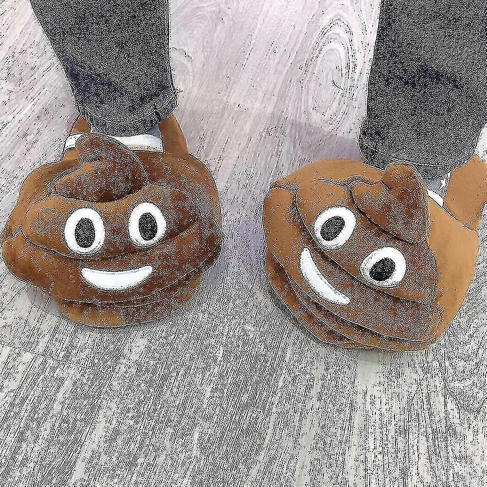 Poop Slippers Fuzzy Stuffed Poop Shoes Funny Costumes For Teens Adults ...