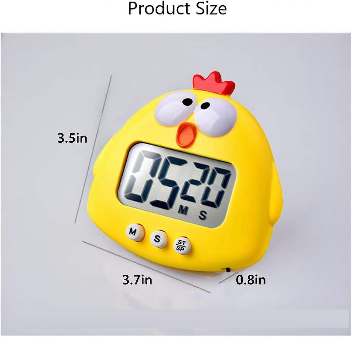 Kitchen Timer,Cute Cartoon Animal Countdown Timer, Digital Cooking Timer with Magnetic, LCD ...
