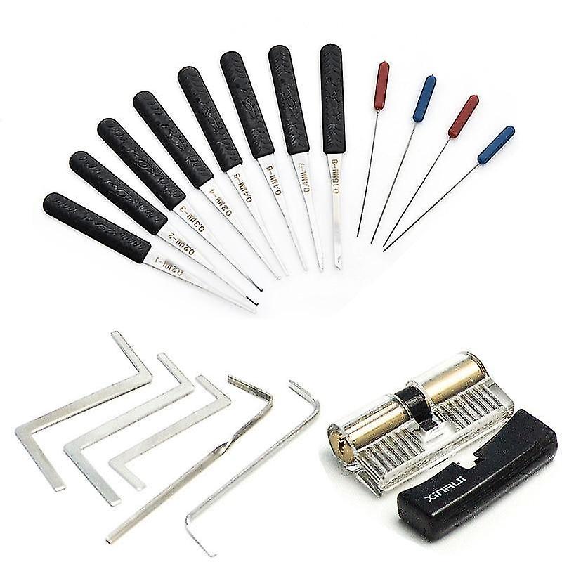 Locks Latches Practice Lock Pick Set Tension Key Wrench Hand Broken Key ...