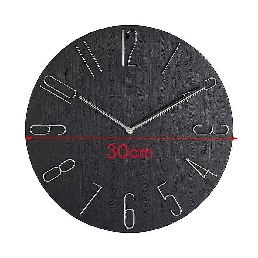 Simple Wall Clock 12 Inch Living Room Home Wall Clock Clock Watch ...