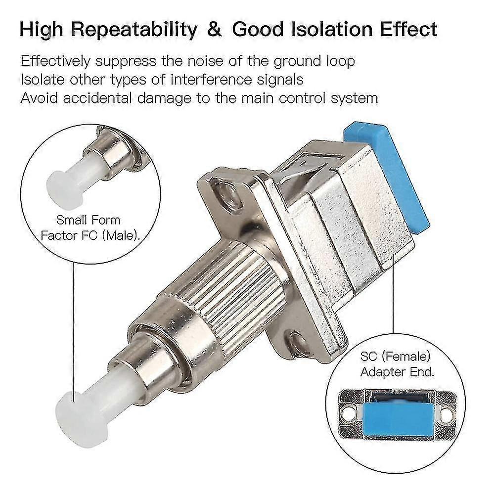 3 pcs Hybrid Optical Fiber Adapter Fiber Flange Connector Single Mode 9 ...