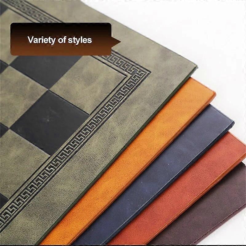 Embossed Design Leather International Chess Board Games Mat Checkers ...