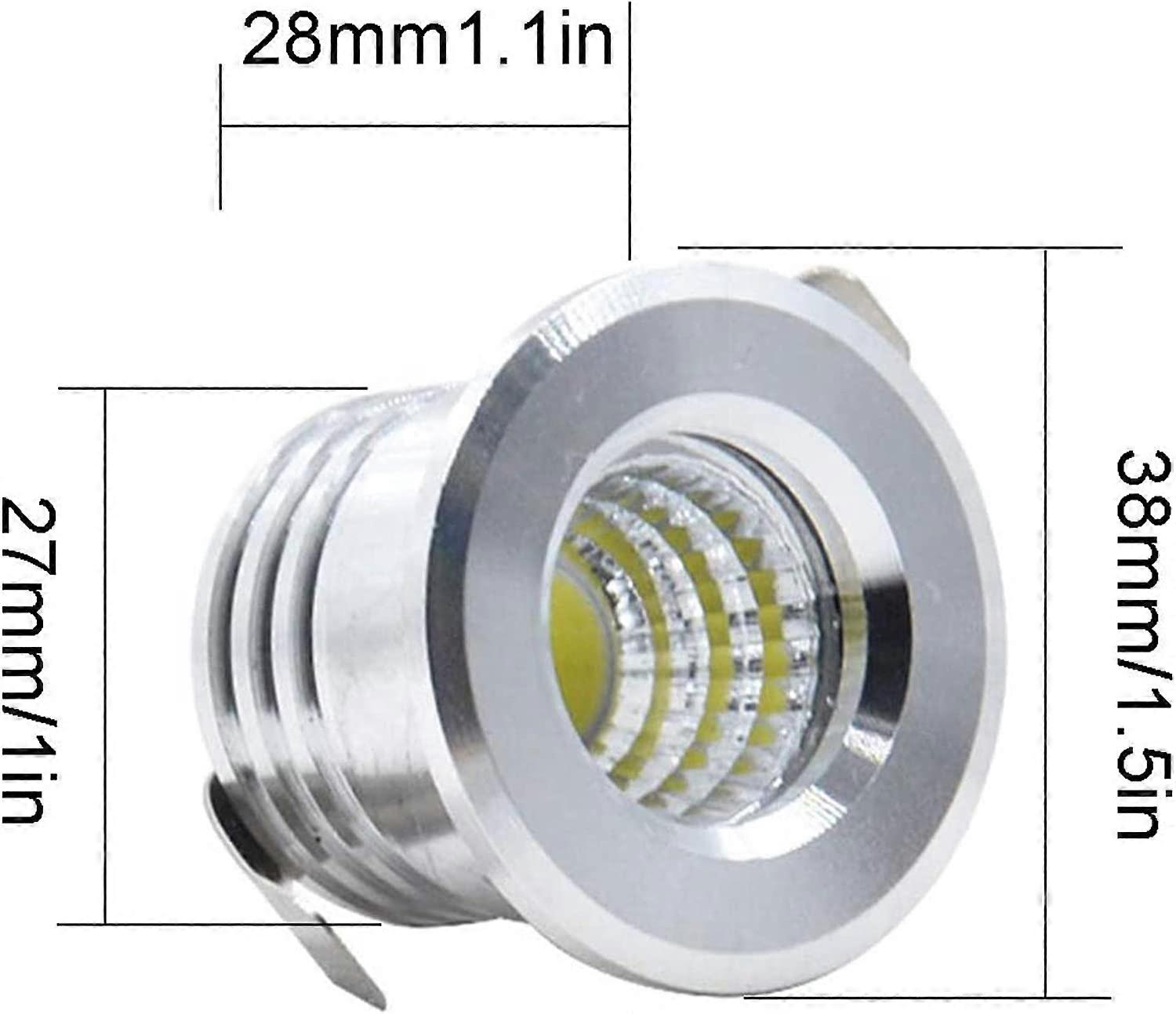 Set of 6 Mini LED Recessed Ceiling Spotlights Black Mini LED Spotlight ...