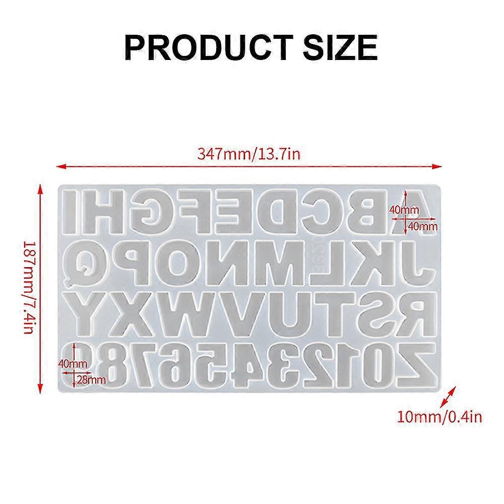 Alphabet Resin Molds, Letter Molds For Resin Casting, For Diy Craft ...