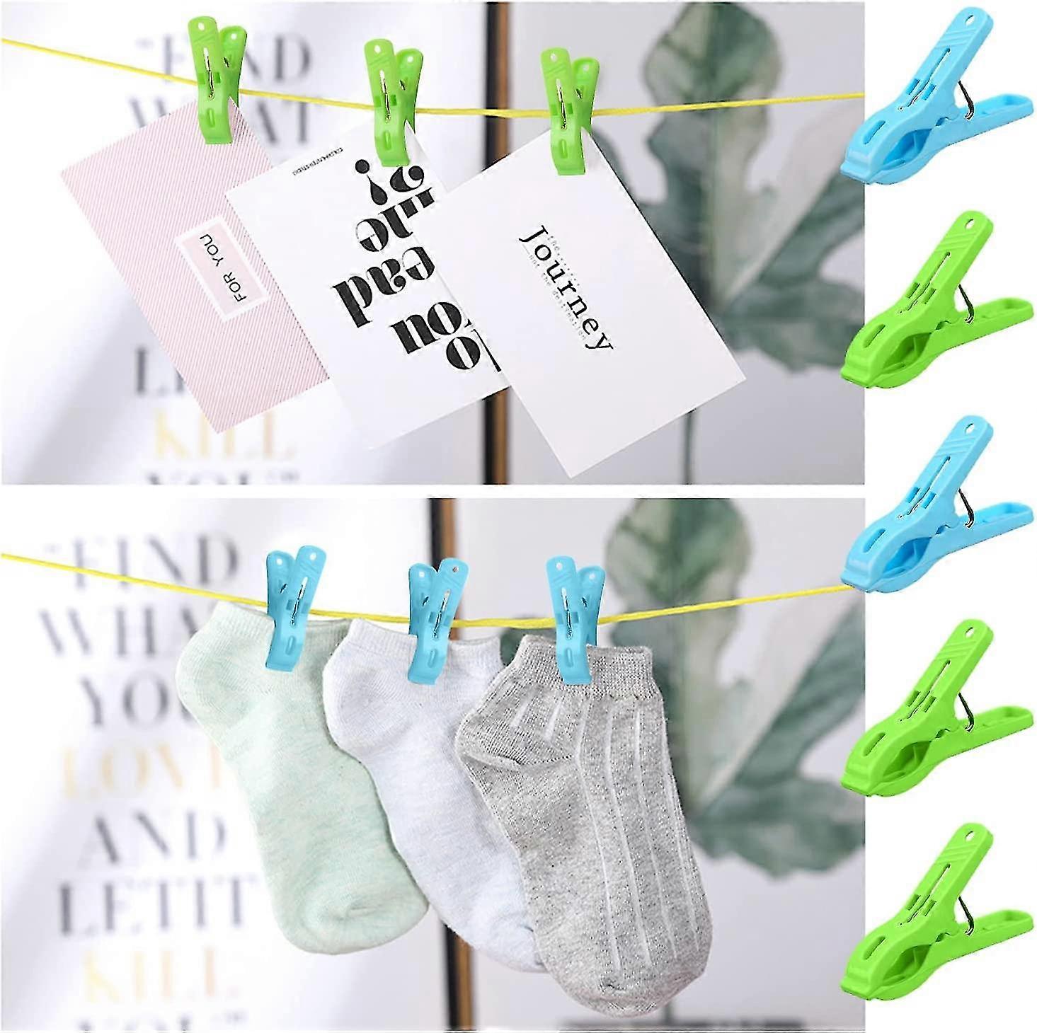 Pack of 2 Rotating Storage Bag with 24 Plastic Clips, Washable Utility ...