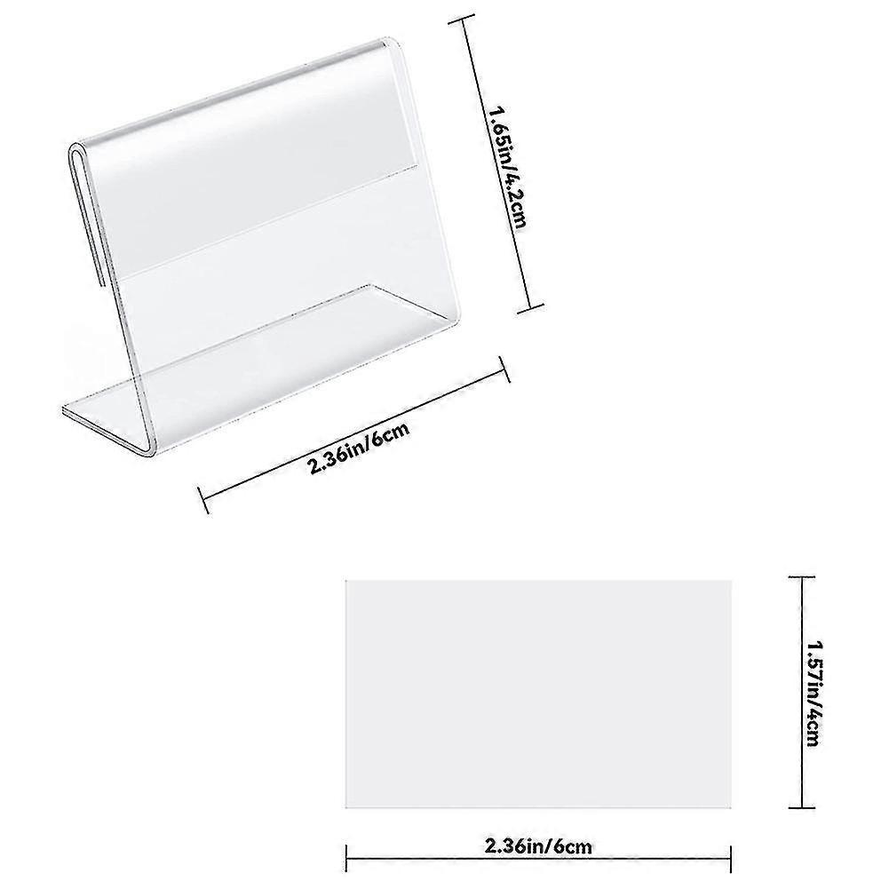 50 Pcs Mini Clear Display Holder With 50 Pcs Labels,horizontal Slanted ...