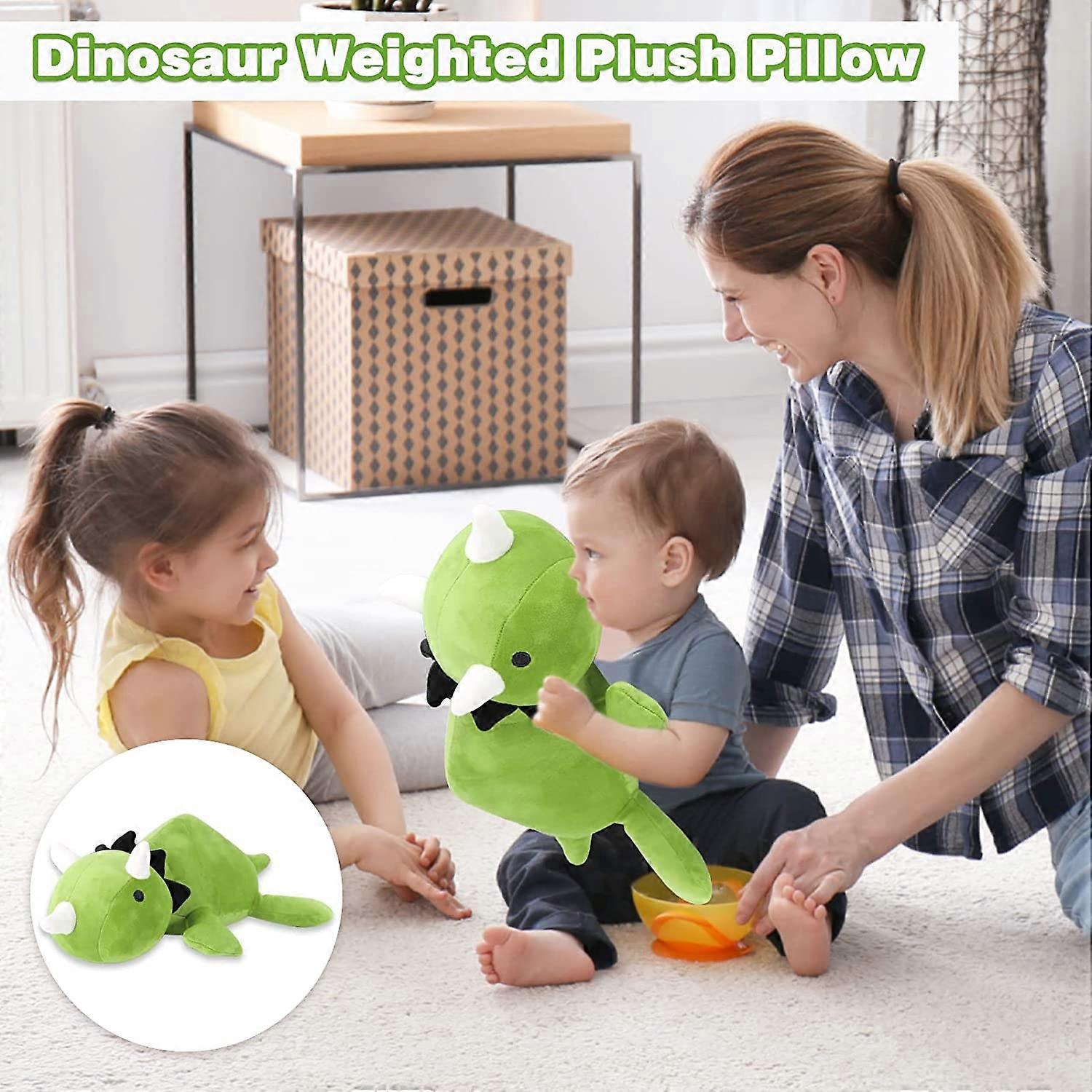 Dinosaur Weighted Plush Pillow - Cute Soft Weighted Dinosaur Plush ...