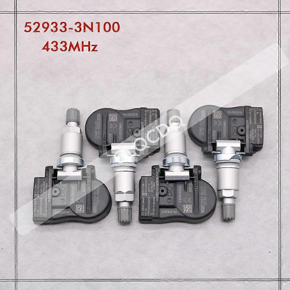 4PCSVehicle Sensors Tire Pressure 433 MHZ 52933-2J100 529332J100 52933 ...
