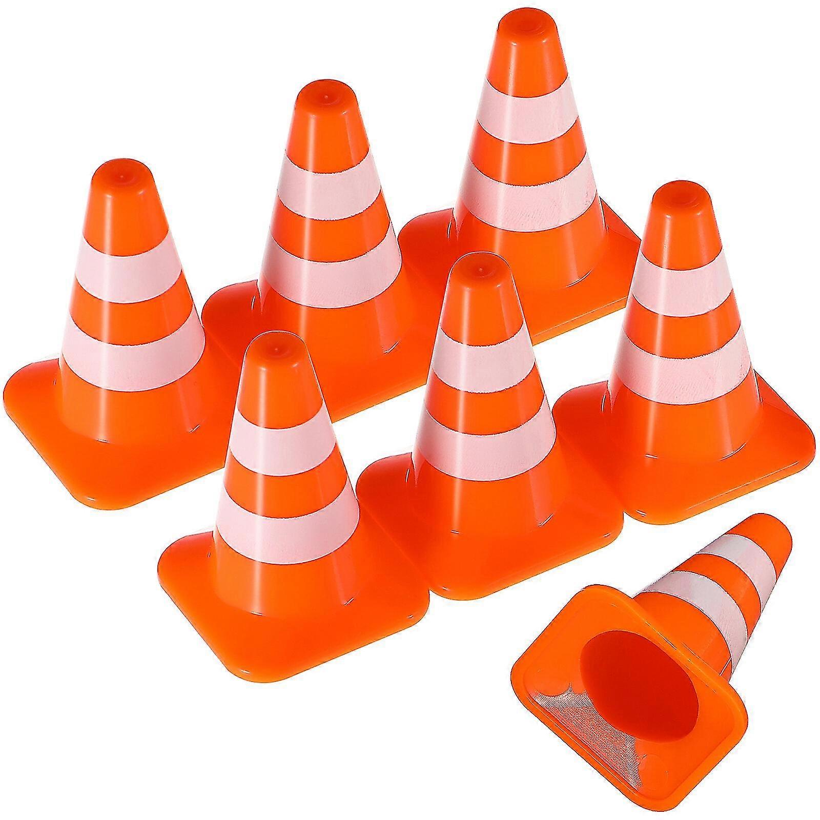 7 Pcs Miniature Traffic Cones Road Construction Cones Kids Traffic ...