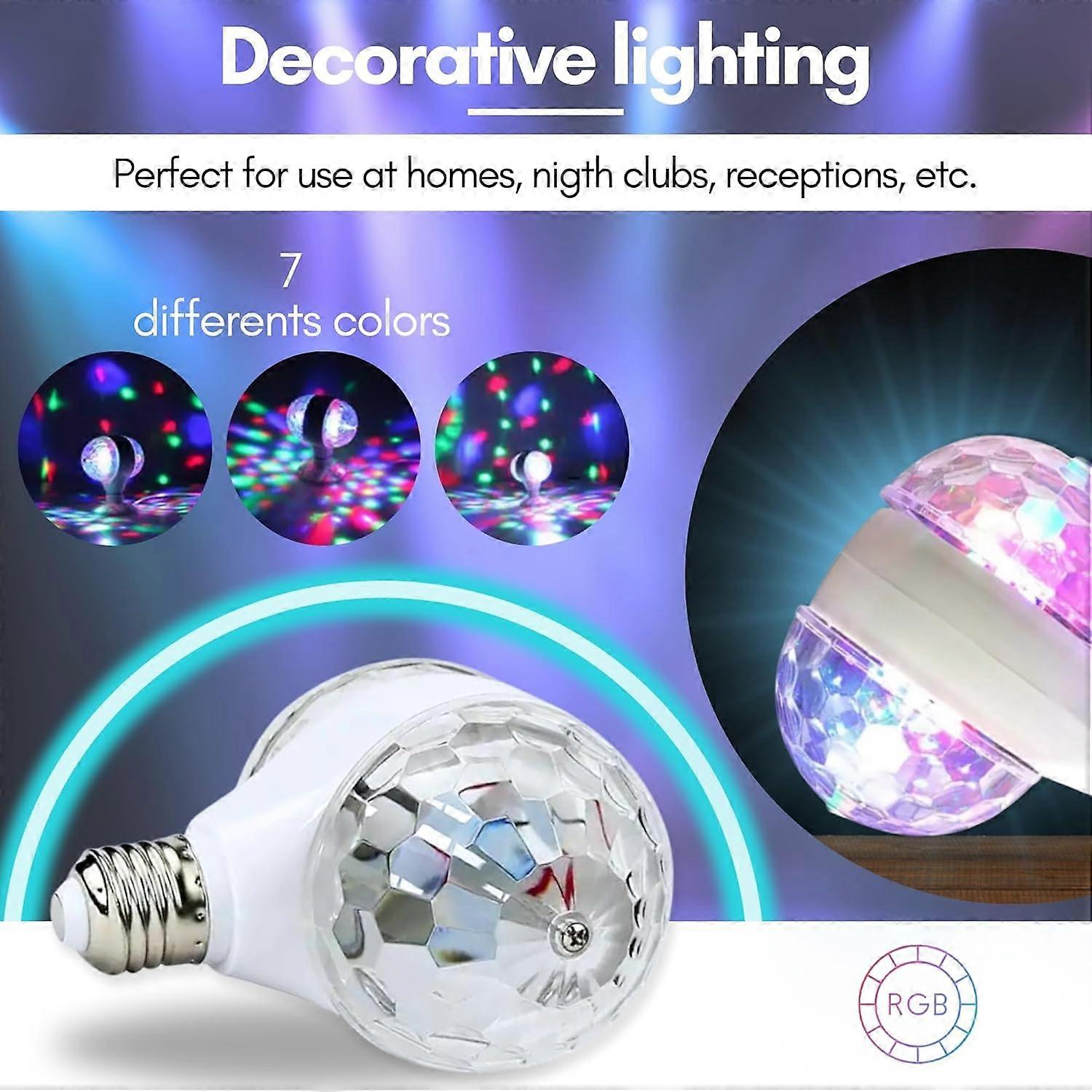 Children's Disco Ball 360 Rotating with Double Mirror and Safety Plug ...