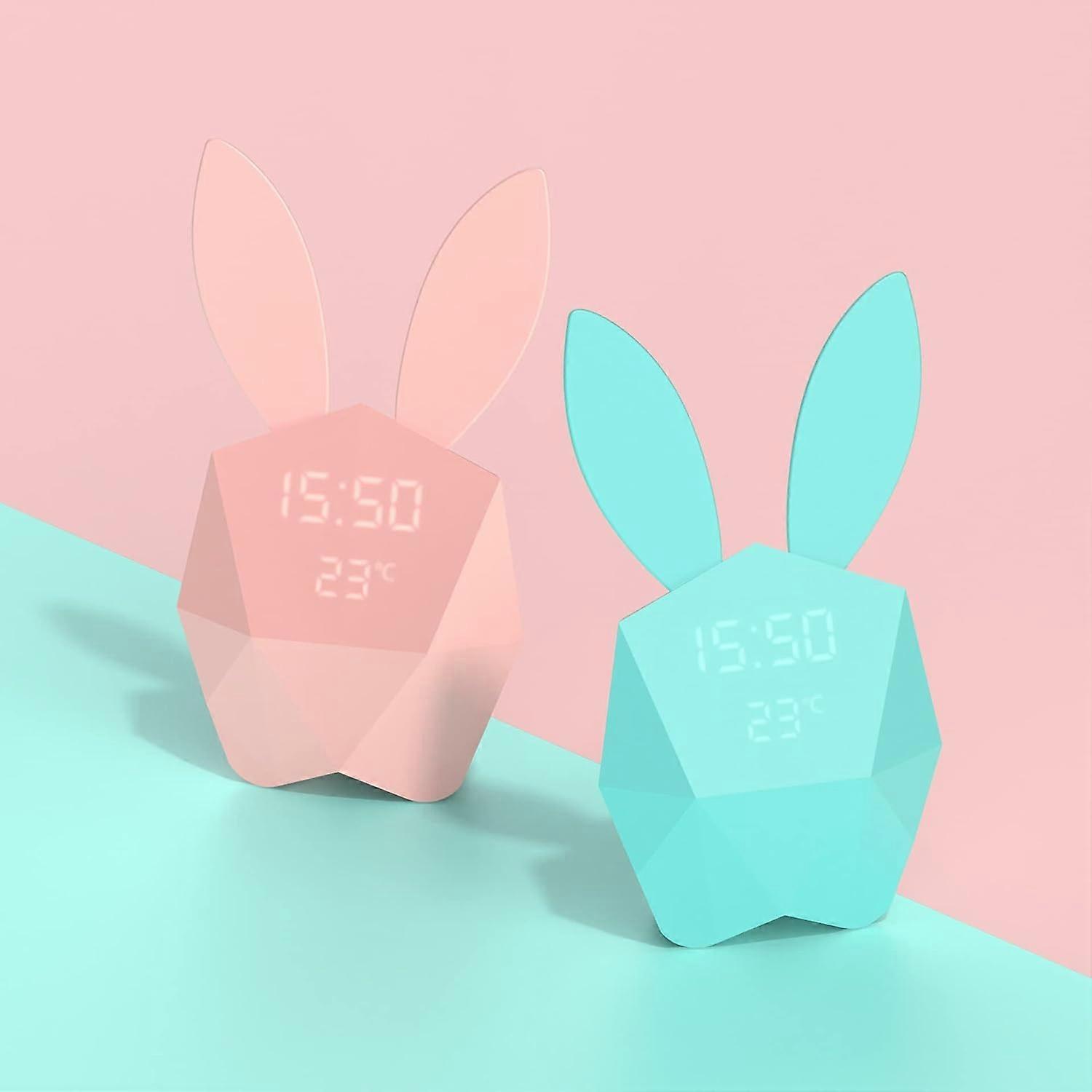 Rabbit Smart Cutie Clock Alarm Clock | Pastel Blue Sound and Motion ...