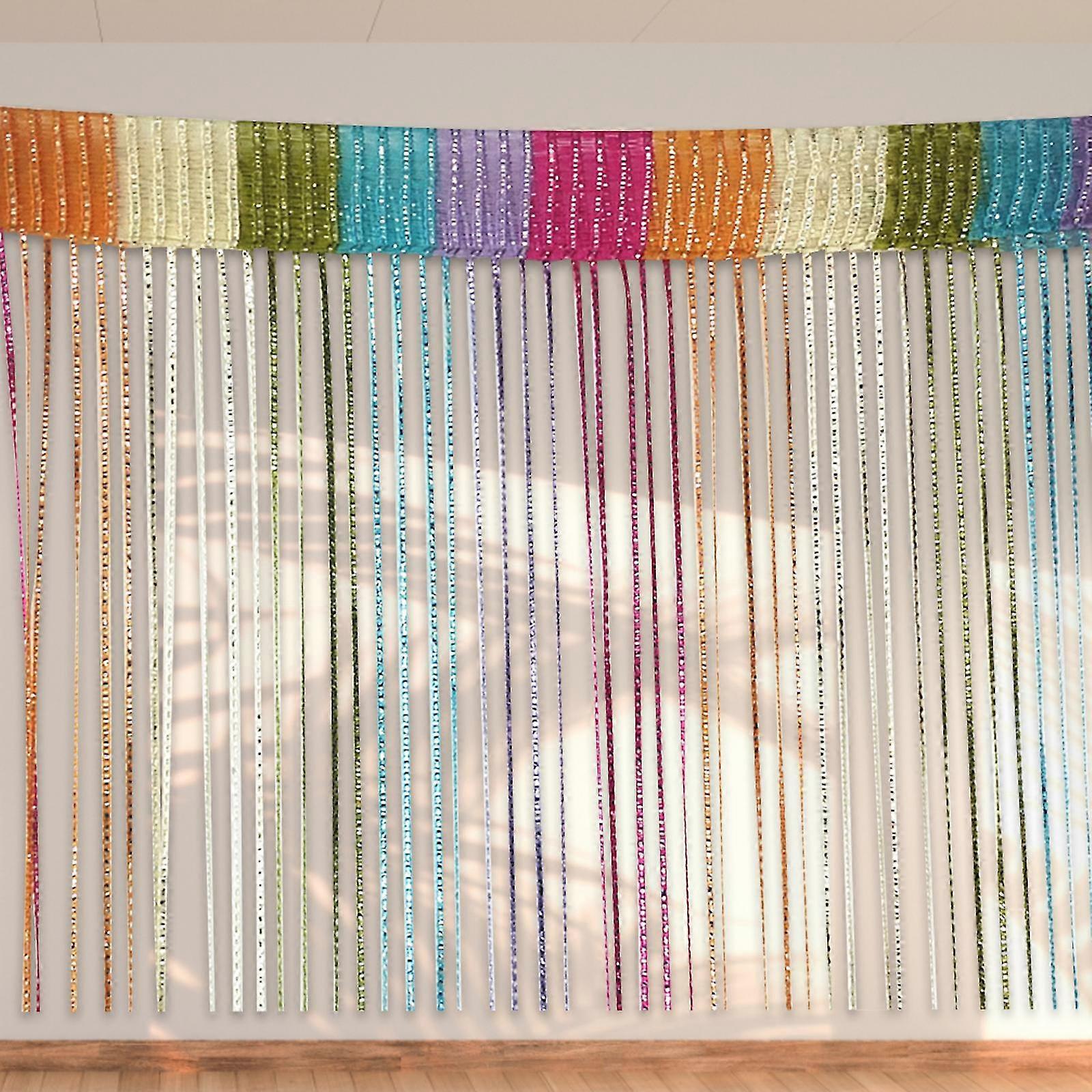 New Hanging Beaded Curtains String Curtain Panels Door Fly Screen Room ...