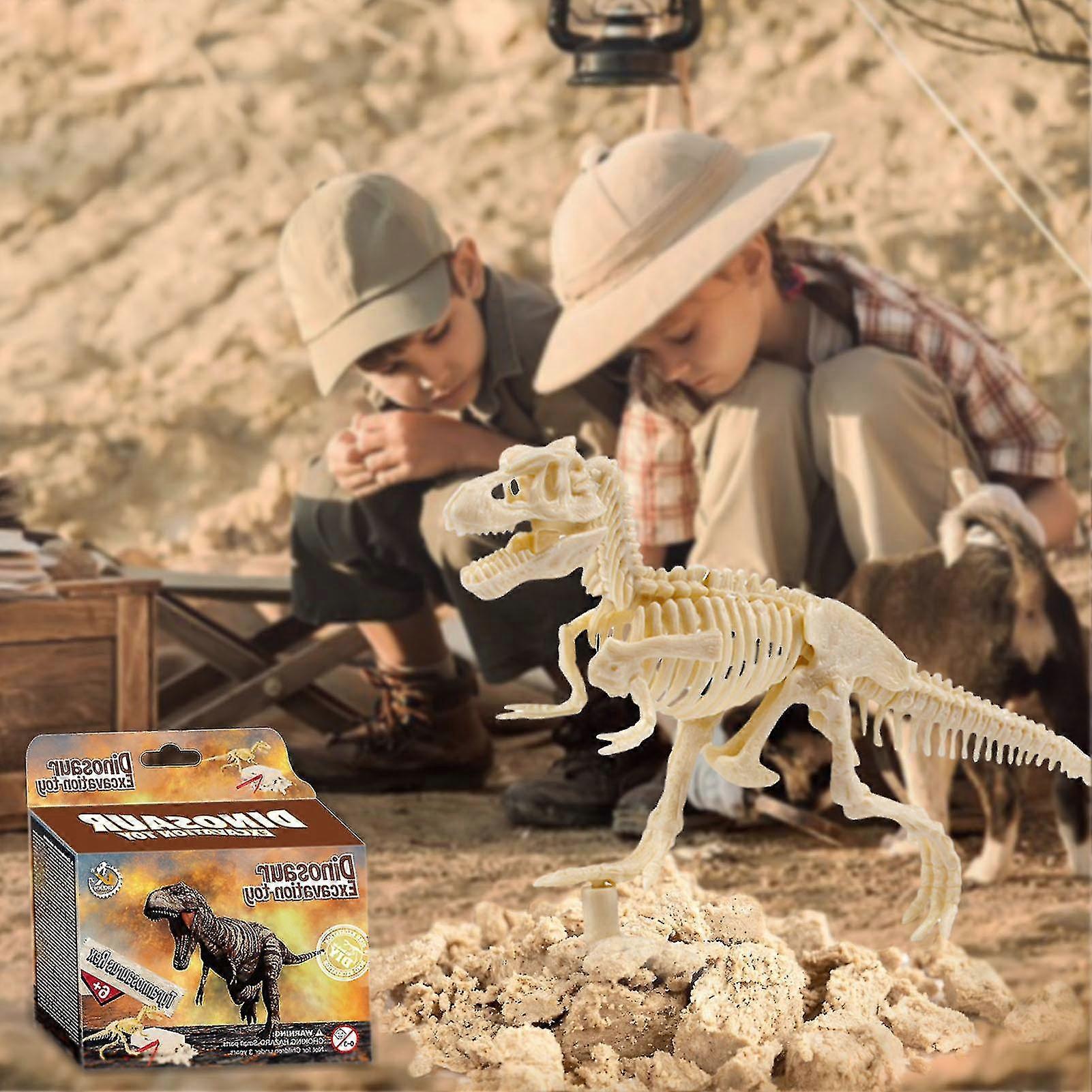 3d Dinosaur Puzzle Digging Fossil Kit Realistic And Safe Tools Easy To ...