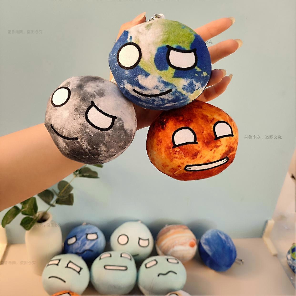 10cm Planet Plush Toy Collection Earth Moon Sun Mars Venus Jupiter ...