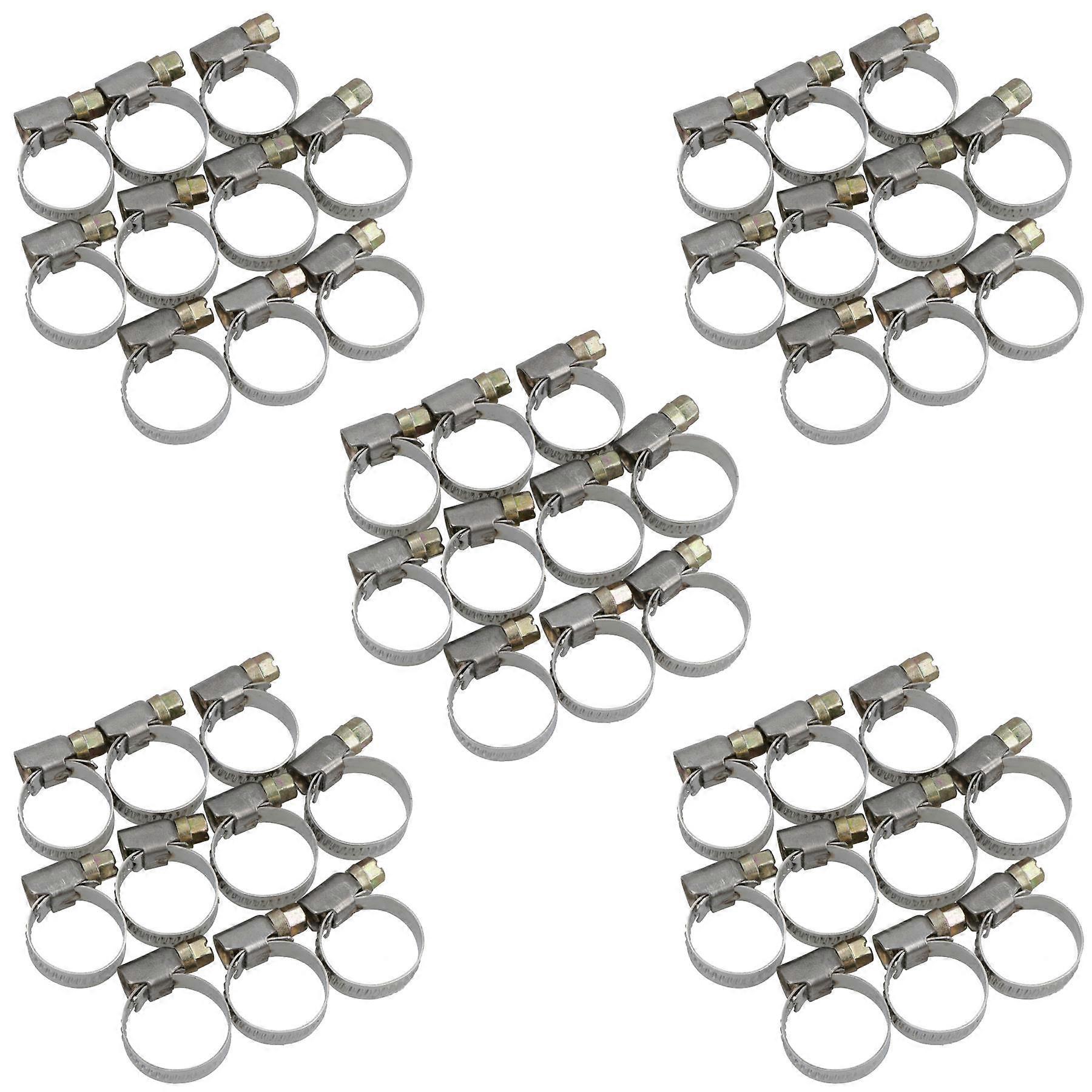 Jubilee Hose Pipe Clamps Clips Air Water Fuel Gas 50pc Stainless Steel ...