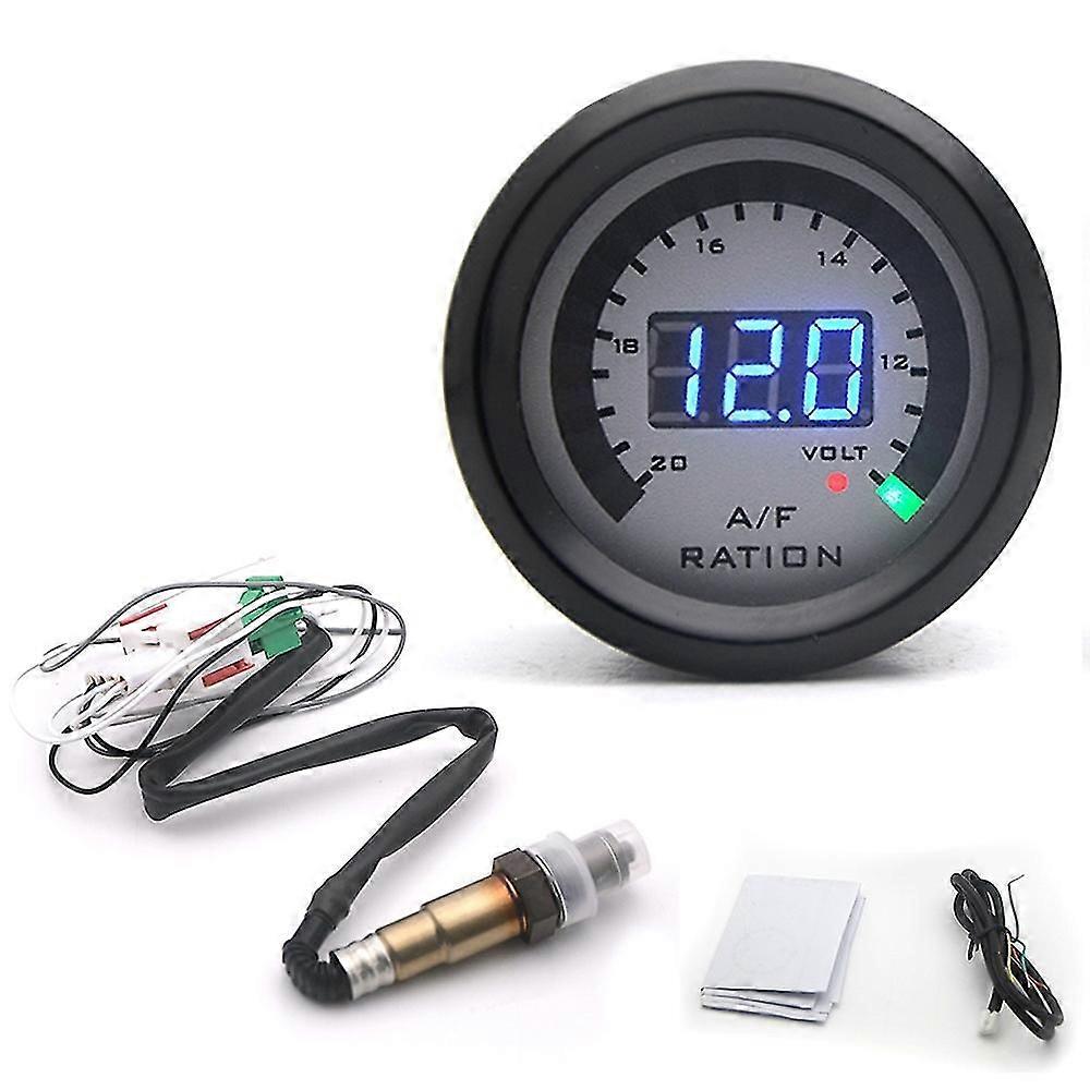 2 in 1 Meter 52MM Narrowband Digital Air Fuel Ratio Gauge Kit 12 V Car ...
