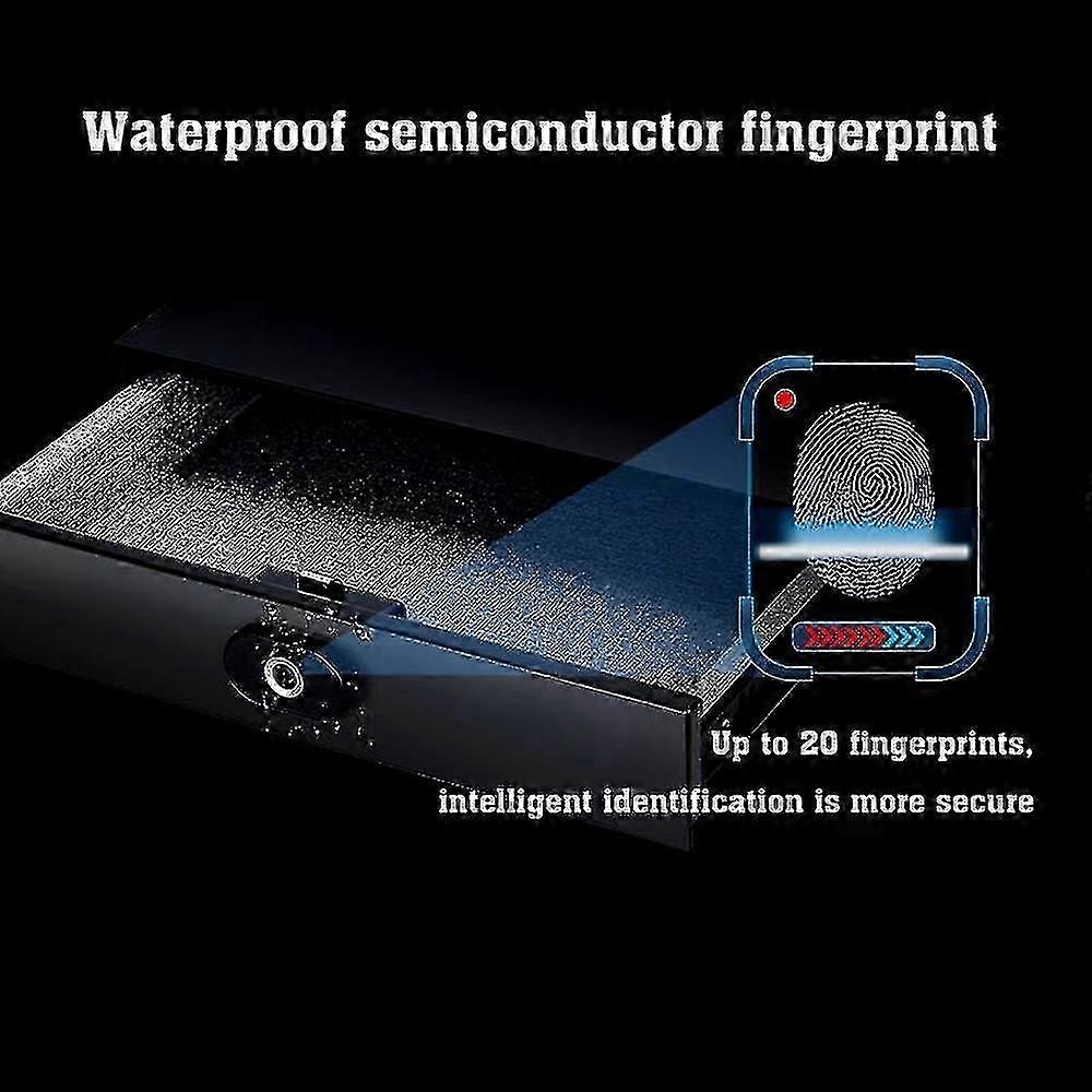 Safe, home drawer safe, hidden safe, unlockable safe with fingerprint ...