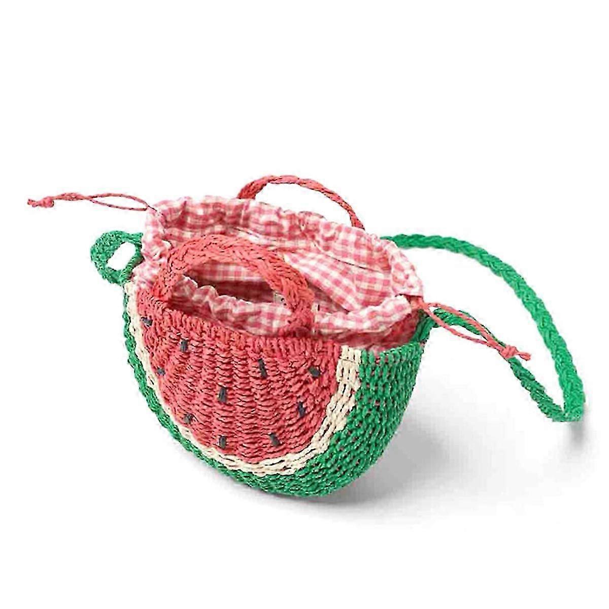 Women Straw Watermelon Handbag, Summer Beach Tote Bag Crossbody ...