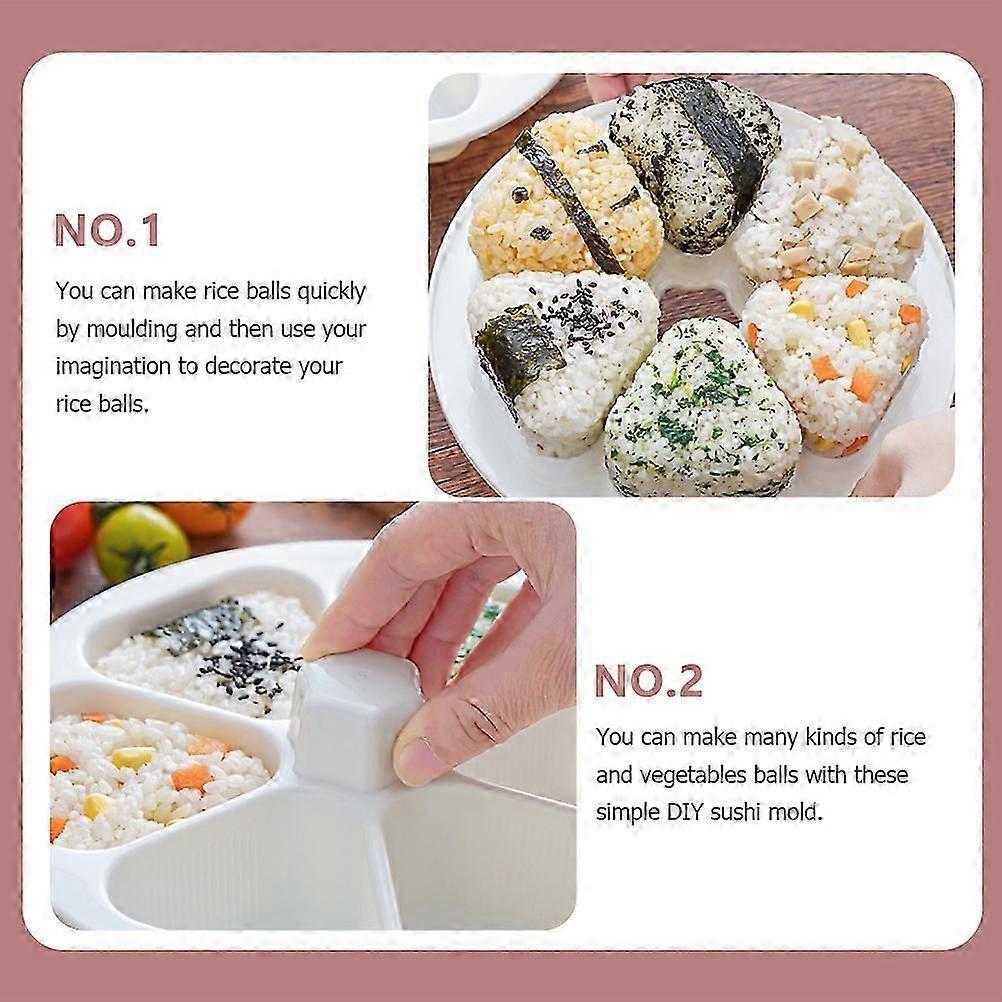 Rice Ball Making Tool Kitchen 6 Cavity Rice Ball Mold Home Sushi Making ...