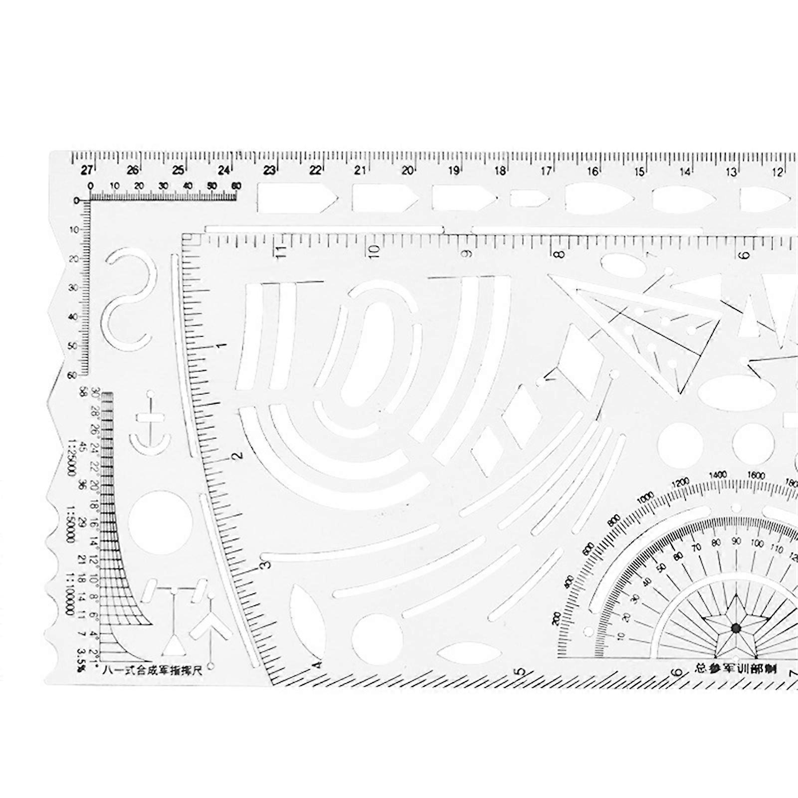 Plastic Drawing Stencil Geometric Ruler Measuring Draft Rulers with ...