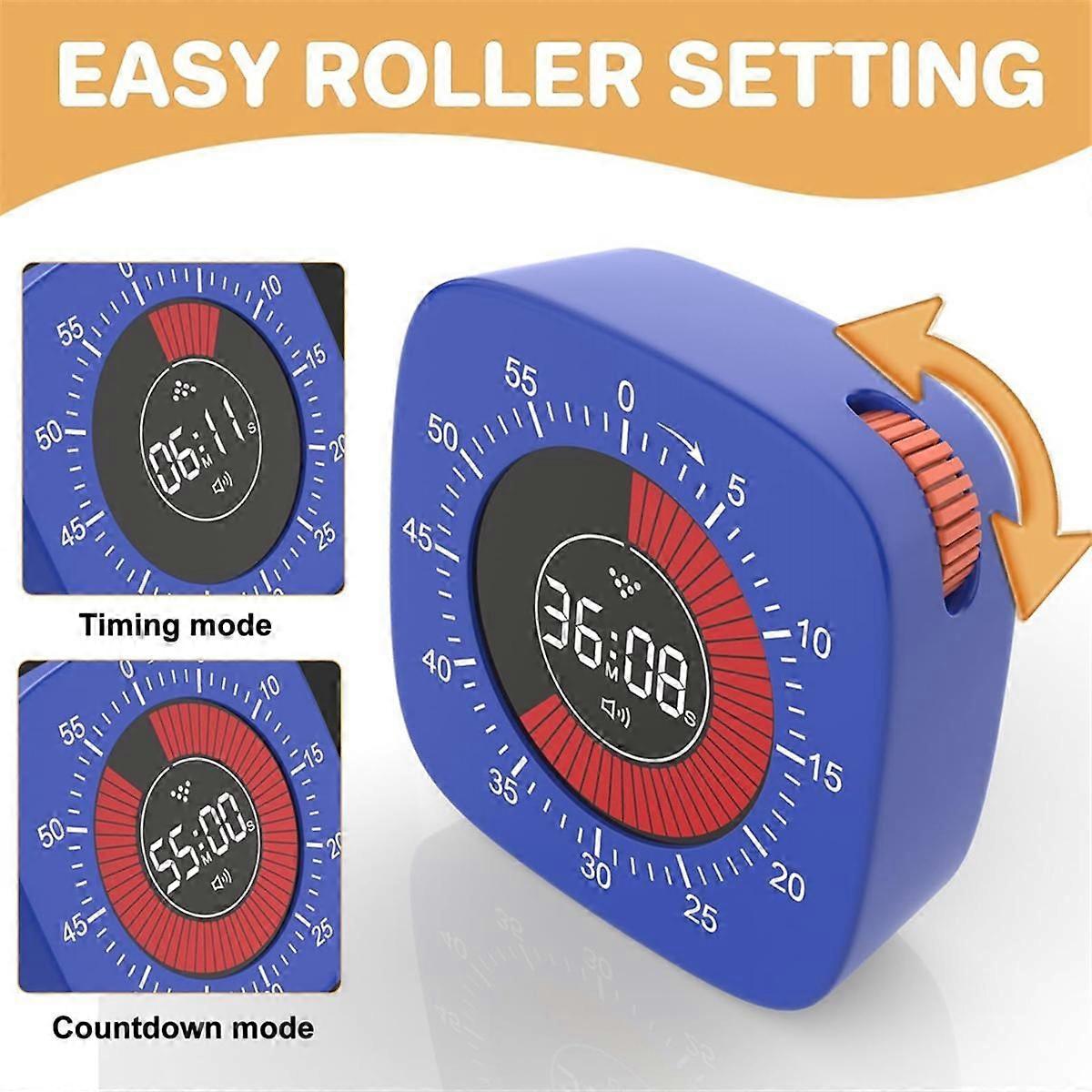 Visual Timer for Kids,Digital Timer with 60-Minute Countdown, Silent ...