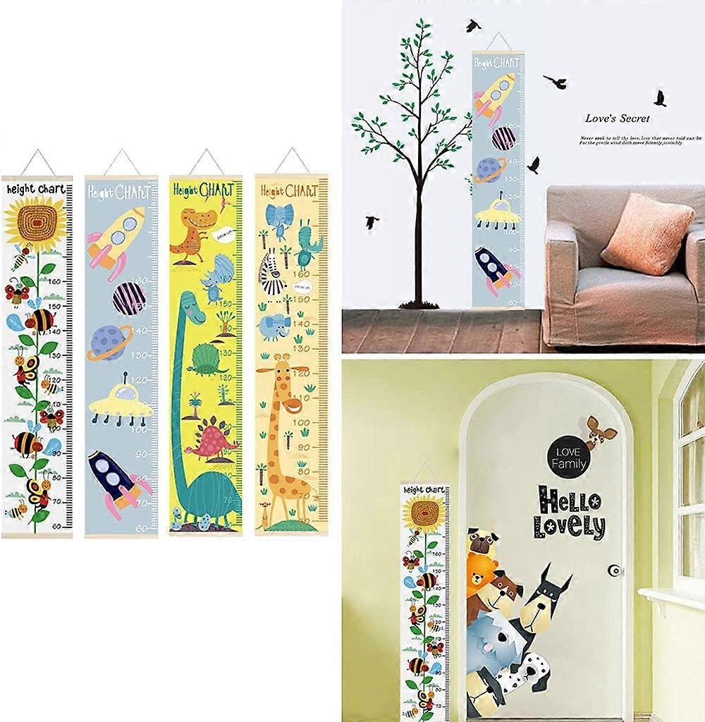 Cartoon Print Baby Height Measure Ruler For Kids Growth Size Chart ...
