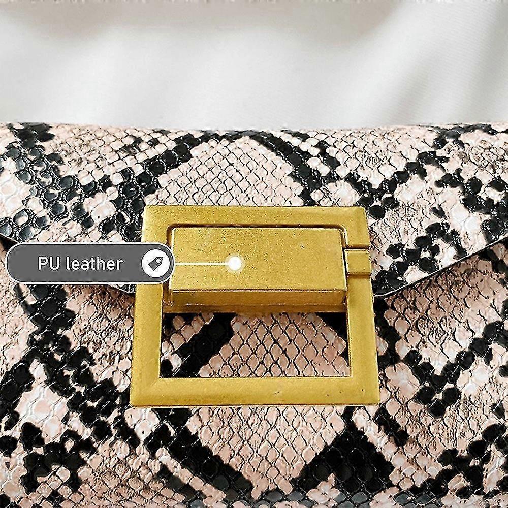 Fashion Women Bag Snake Skin Print Pu Leather Shoulder Bag Crossbody ...