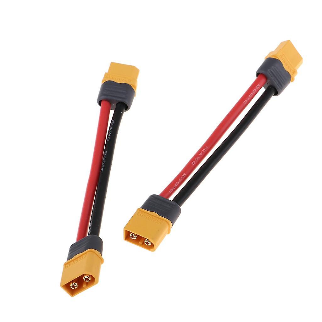 2pc XT60/XT-60 Male to Female Plug Extension Cable Lead Silicone Wire 14AWG | Fruugo NZ