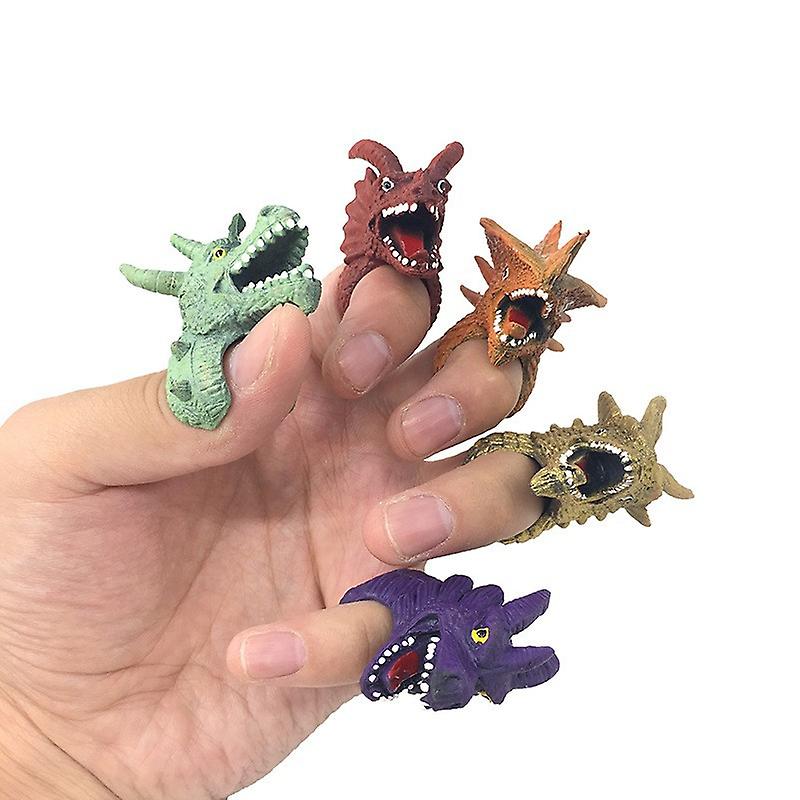 Zk-mini Realistic Dragon Dinosaur Finger Puppet Set, Kids Role Play Toy ...