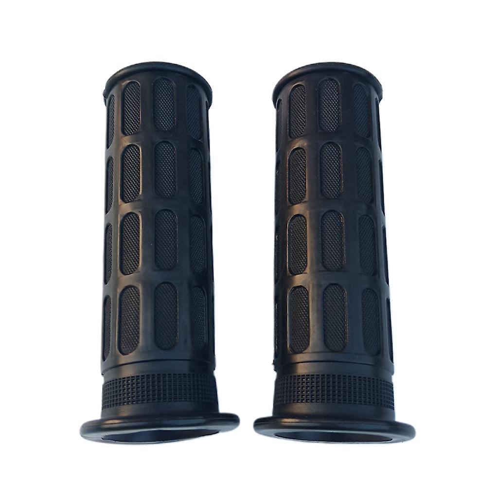 2 x Black Rubber Non-Slip Handlebar Grips for Wheelbarrow, Tractors ...