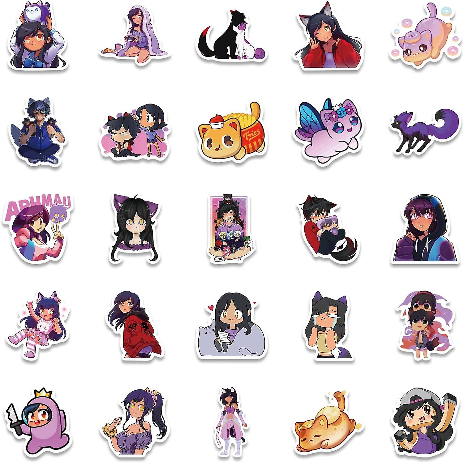 Aphmau Stickers For Teen Laptop, 50pcs Cool Game Waterproof Vinyl Decal ...