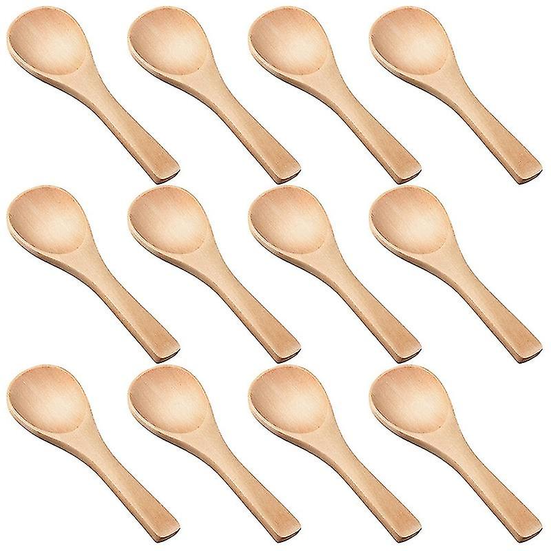 30 Pieces Small Wooden Spoons Mini Nature Wooden Spoons Mini Tasting ...