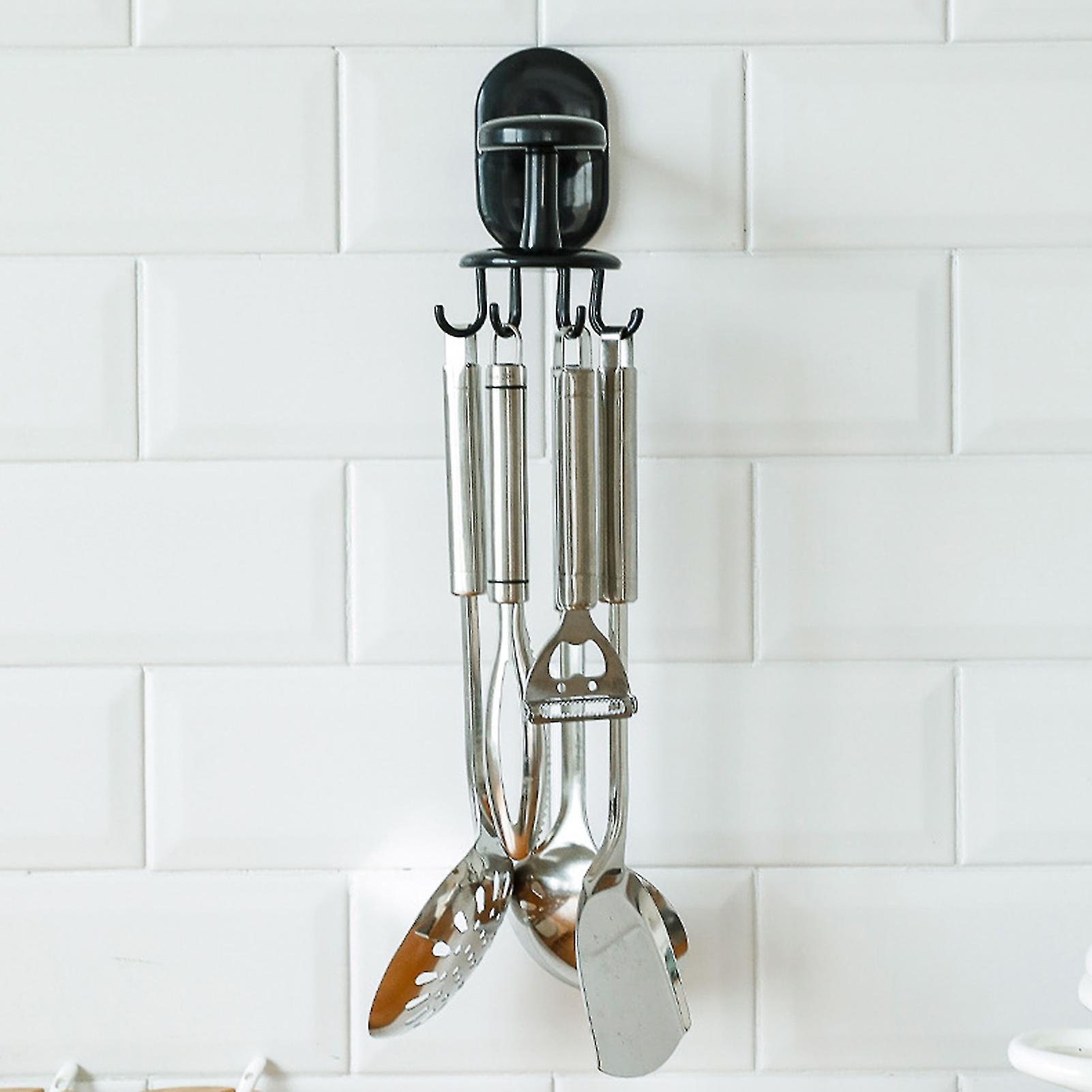 Kitchen Rotating Hook Wall Mounted Rotating Hooks Self-adhesive Utility ...