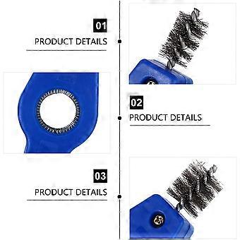 Car Battery Brush Battery Terminal Cleaning Brush, 4 in 1 Steel Wire ...