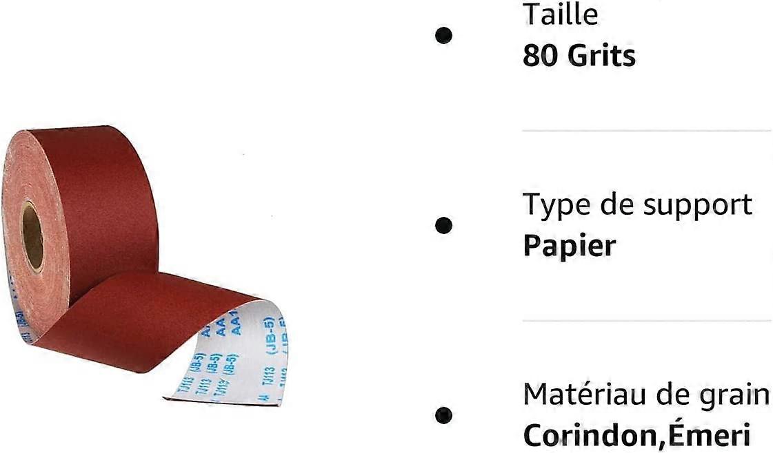 Emery cloth - 80cm roll of abrasive cloth, for polishing abrasive paper ...