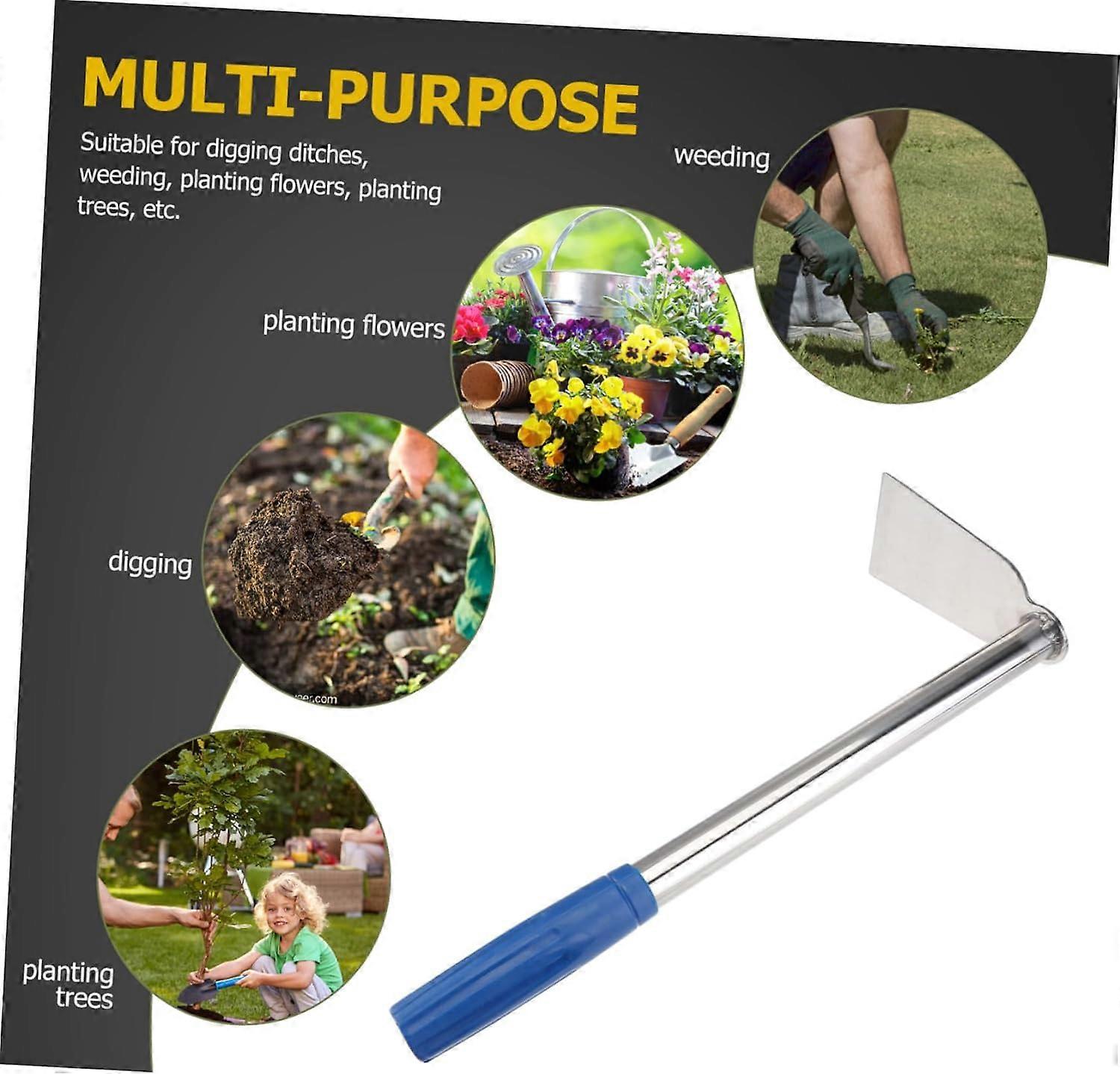 1pc Stainless Steel Small Hoe Planting Hoe Garden Tool Manual Sturdy ...