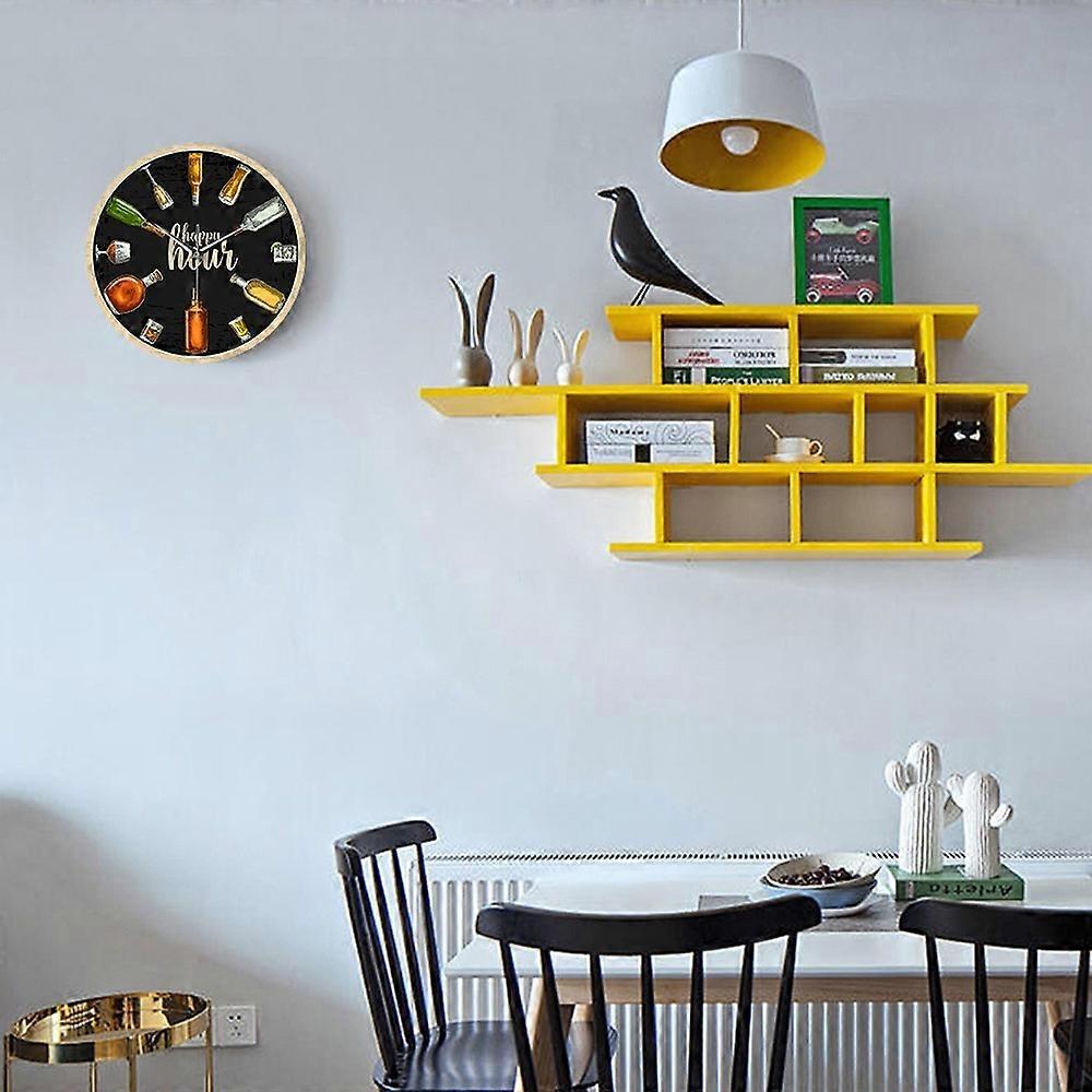 Wine Bottle Wall Clock Winery Wall Clock Whiskey Colorful Wall Clock Home Wall Art Bar Decor ...